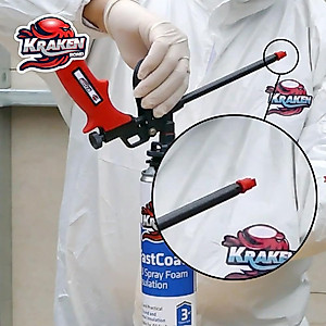 Kraken Bond Spray Polyurethane Foam Gun Nozzles - Precision for Vertical and Ceiling Foam Applications - 6 Pack, Red