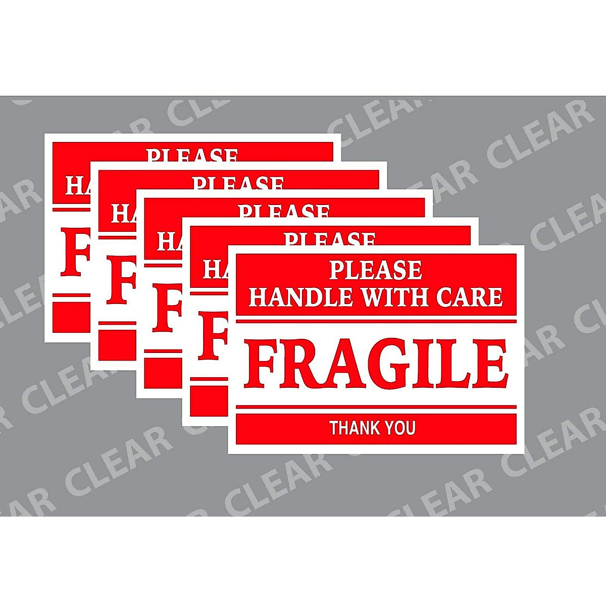 2" x 3" Fragile Stickers Handle with Care Thank You (200 Stickers (Roll))