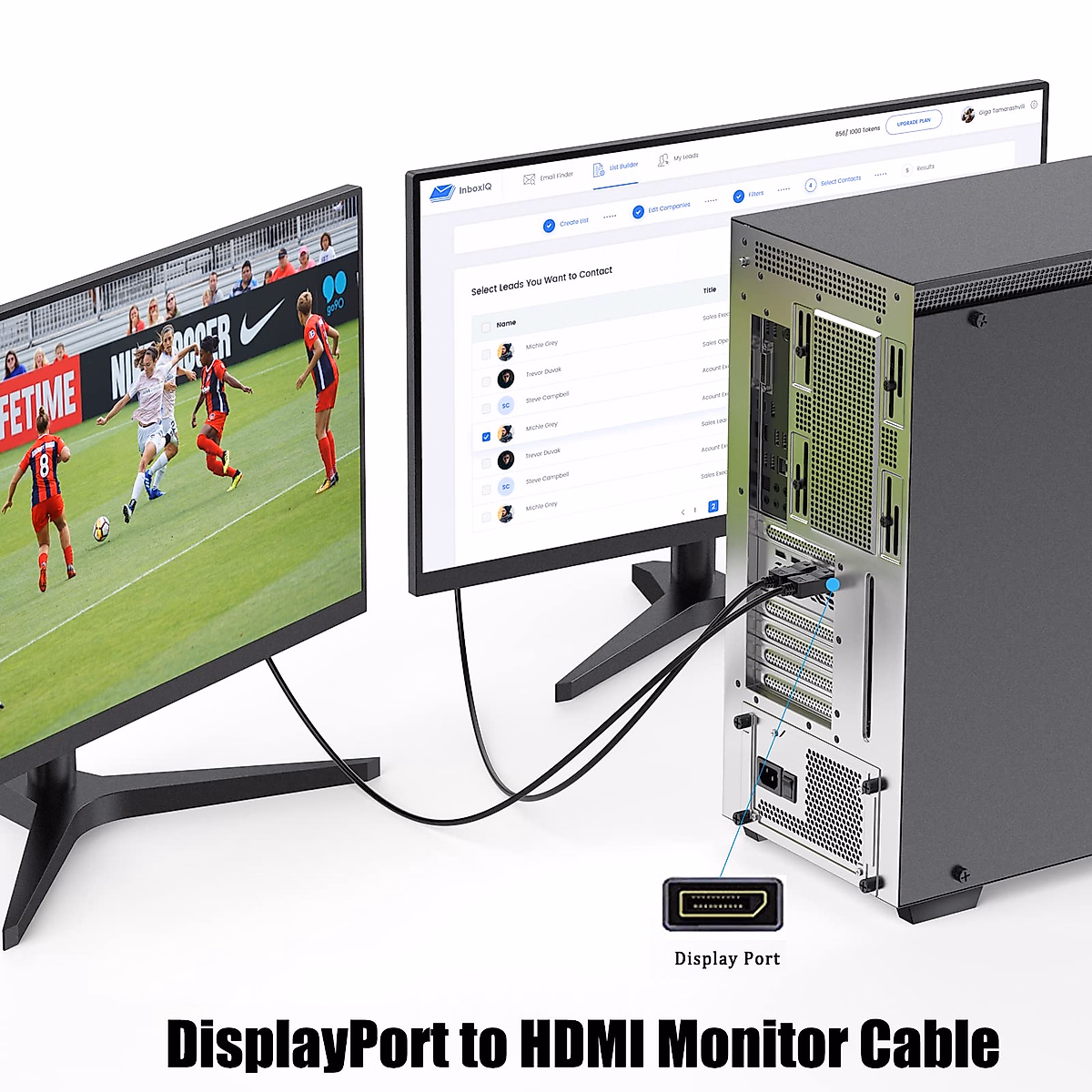 UVOOI DisplayPort to DVI Cable 10ft (DP to DVI-D Cable), Display Port to DVI-D Cable Adapter Compatible with PC, Laptop, HDTV, Projector, Monitor, More- Gold-Plated