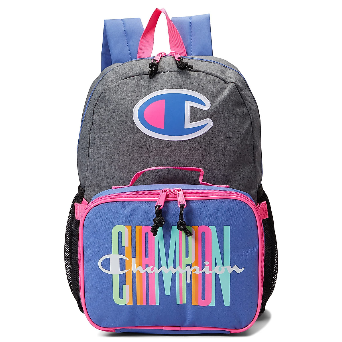 Champion Munch Backpack Lunch Kit Combo Grey/Bright One Size