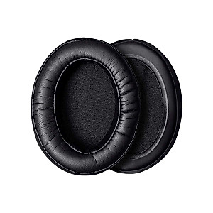 Monoprice Memory Foam Protein Leather Earpads (Pair) - Black, Maximize Comfort for Headphones