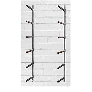 Manufacturer's Manufacturer, Inc. Bumper Parts Lumber Storage Rack, 6 Place Wall Mount Stationary