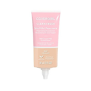 COVERGIRL, Clean Fresh Skin Milk Foundation, Medium, 1 Fl Oz (Pack of 1)