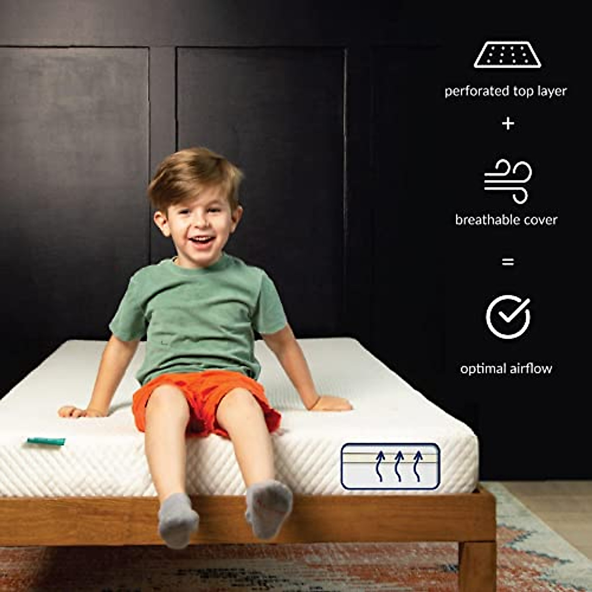Max & Lily 5 Inch Mattress for Kids Bed/Bunk Bed/Trundle, Memory Foam Mattress in a Box, Medium Firm Support with Breathable Cooling Cover, CertiPUR-US Certified, Twin