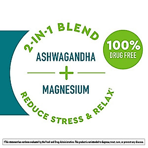 Nature Made Wellblends Calm & Relax, Ashwagandha 125 mg, Magnesium 300 mg, 54 Vegetarian Capsules