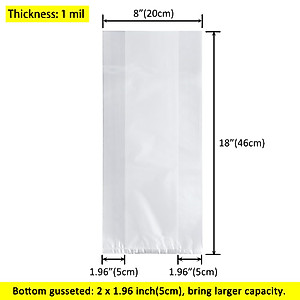 Belinlen 200 Count Bread Loaf Bags With Free Twist Ties (200 Pack)