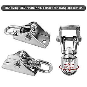 EXCELFU Hammock Hanging Kit, 1000 lb Capacity Heavy Duty 360° Rotate Swing Hangers Suspension Hooks for Swing, Chair, Yoga, Multiple Indoor Outdoor Gym