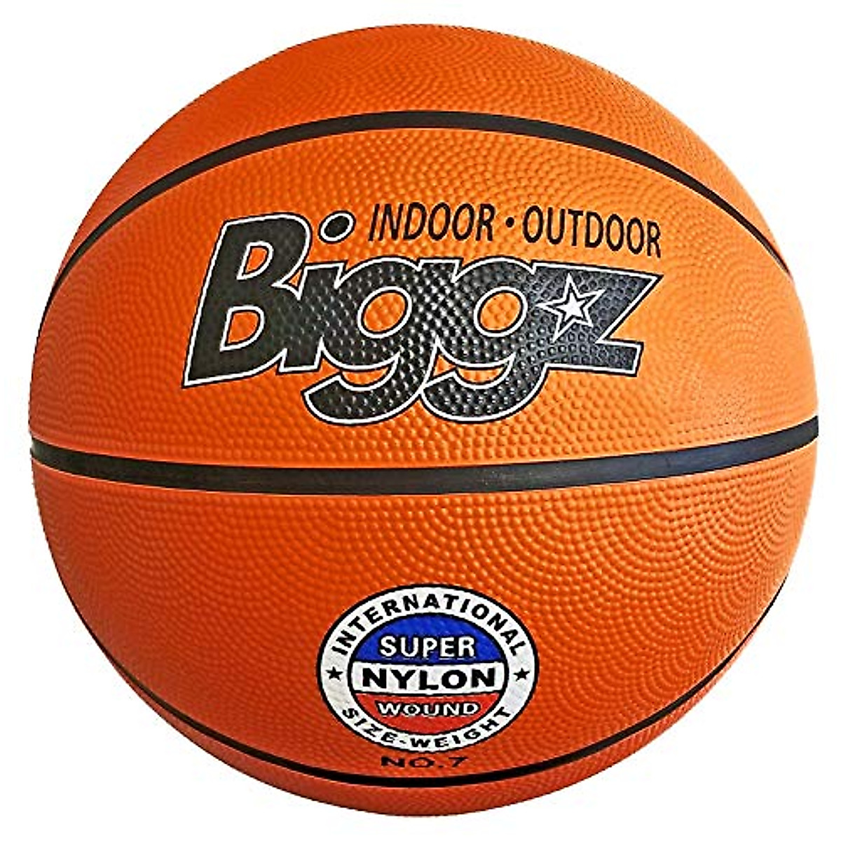 Biggz (6 Pack) Official Size 7 Premium Rubber Basketballs - Bulk Wholesale with Pump