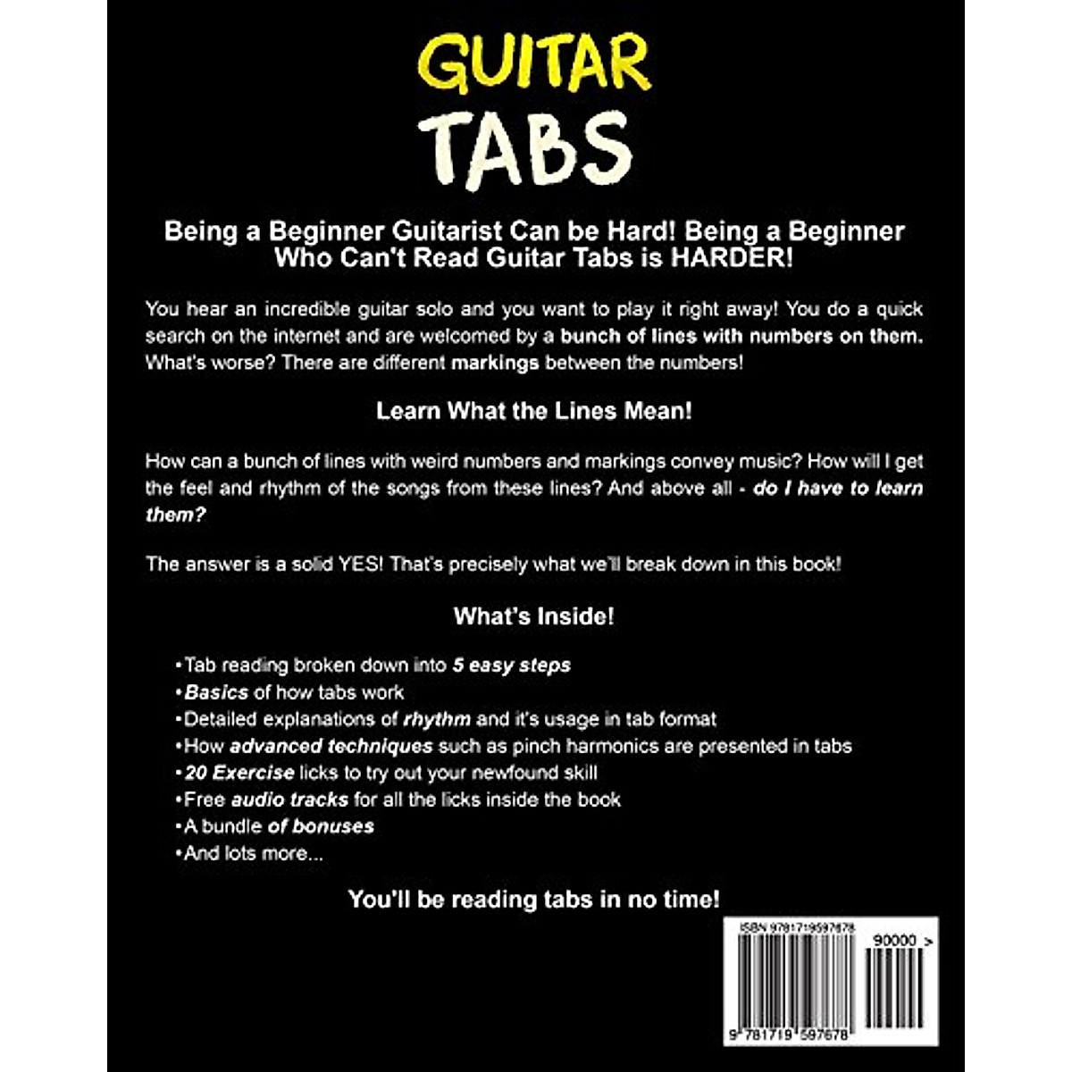 Guitar Tabs: Learn to Read Tabs in 60 Minutes or Less: An Advanced Guide to Guitar Tabs