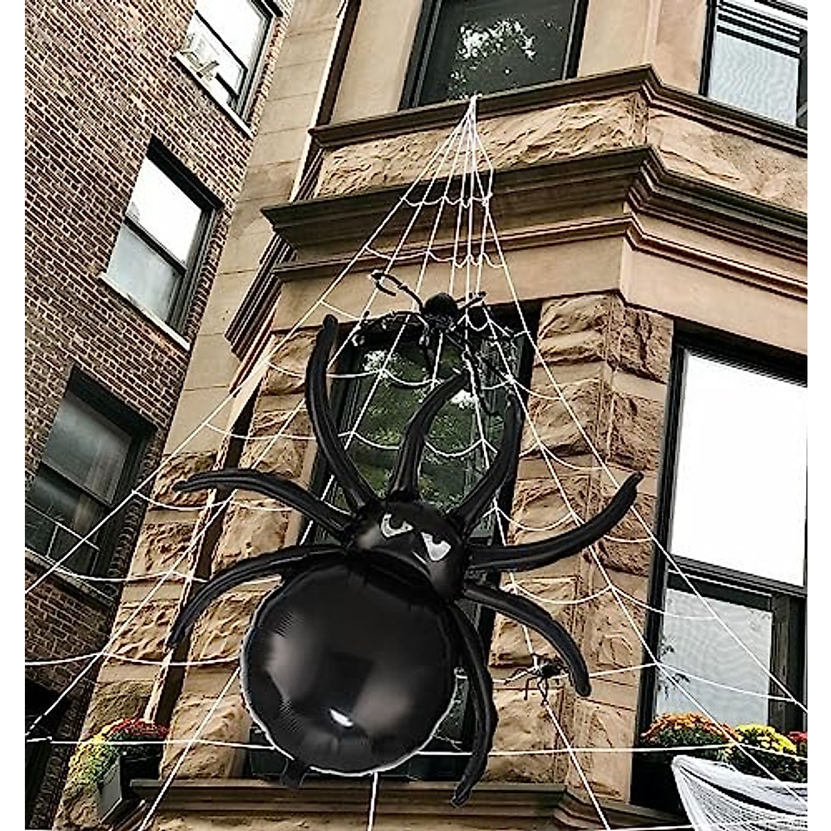 10 Pcs Spider Foil Balloons Halloween Decorations - 32.5" Black Spider Balloon 3D Realistic for Halloween Party Decorations Birthday Party Supplies for Home
