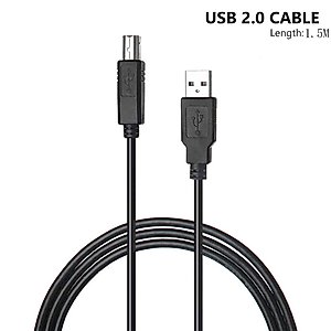 USB Printer Cable Cord Compatible for Canon PIXMA TS9520 TS9120 TS9020 TS8320 TS8220 TS702 TS6320 TS6220 TS6120 TS6020 TS5320 TS5120 TS5020 TS3320 TS3120 ,TR8520 TR7520 TR4520, MX922 MX870 MX532 MX492