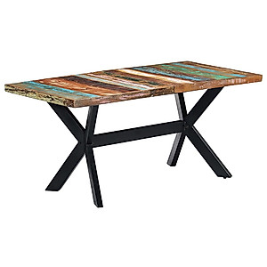 YAFF Dining Table 63"x31.5"x29.5" Solid Reclaimed Wood-7435