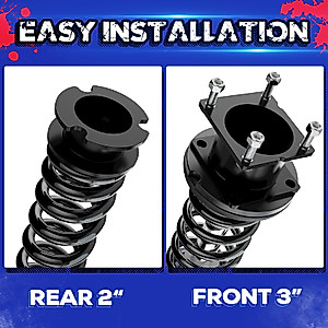 KSP Explorer Suspension Lift Kits, Raise the Front 2.5" and the Rear 1.25" Compatible with 2011-2019 Ford Explorer 2wd/4wd,the kit works on ALL explorers except those with the air-ride system