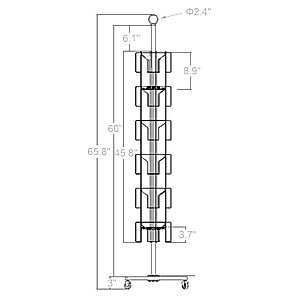 FixtureDisplays? 24-Pocket 5.5" Wide Pocket (Fits 5x7") Vertical Spinning Greeting Holiday Card Rack Greeting Card Display Floor Stand Pocket Size: 5.8"Wide X 8"High, 24 Pockets. 11703-WHITE-FBA