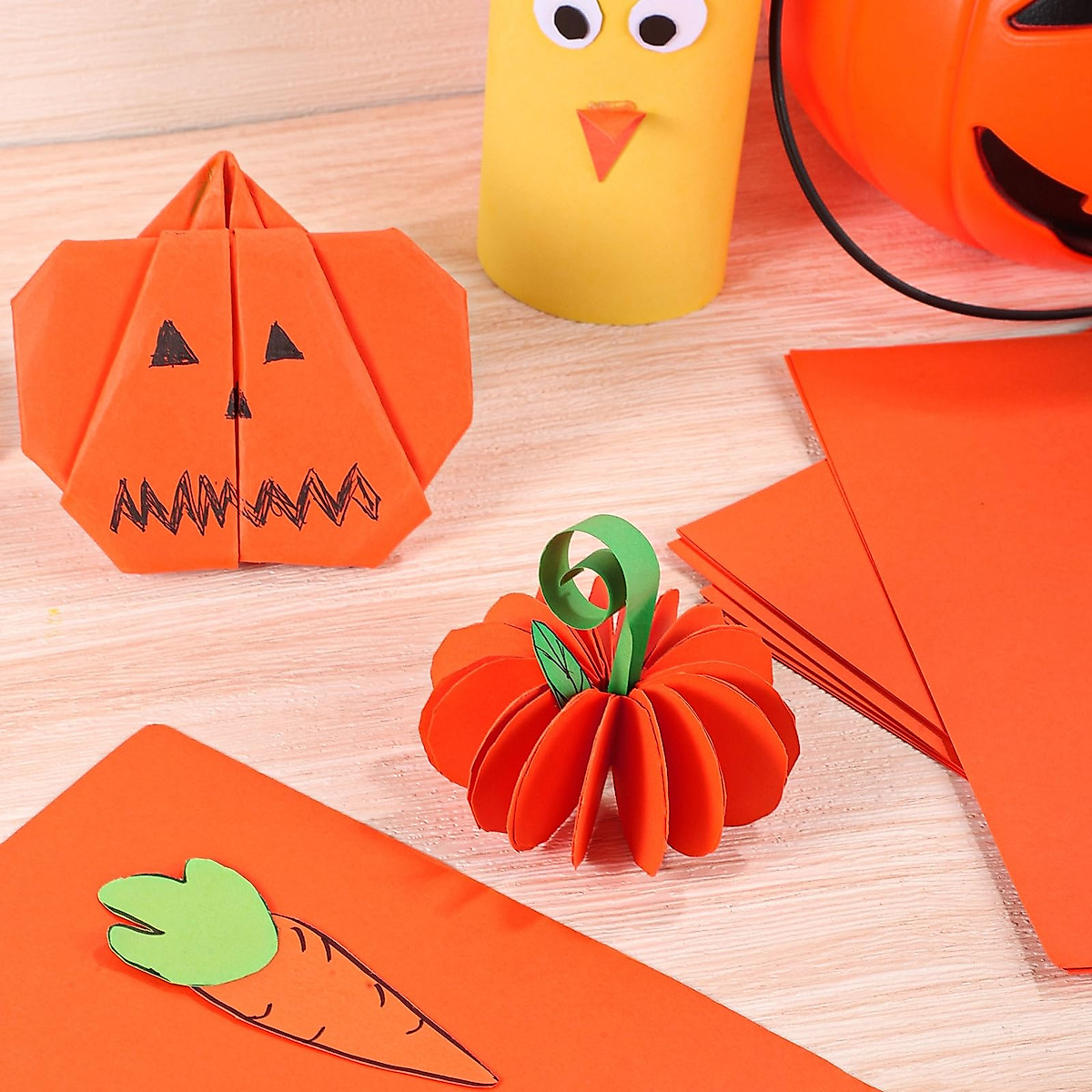 50 Sheets Orange Cardstock 8.5 x 11, 250gsm/92lb Orange Paper Thick Paper Cardstock Paper for Crafts, Christmas Cards Making, Invitations, Printing, Drawing, Scrapbook Supplies