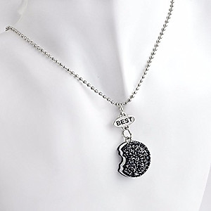 MileHouse Necklace for Women,2Pcs/Set Cookie Coffee Bead Chain Necklaces Kids Jewelry