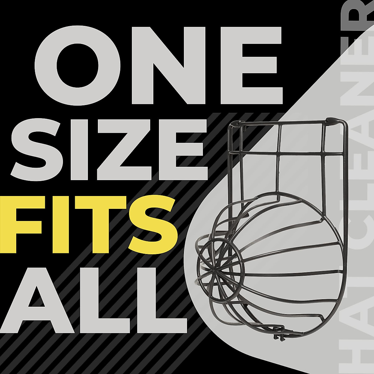 Ballcap Buddy - Original and Patented Hat Cleaner, Hat Washer for Washing Machine or Dishwasher, Cap Washer Frame for Flat & Curved Hats, Black, Made in USA