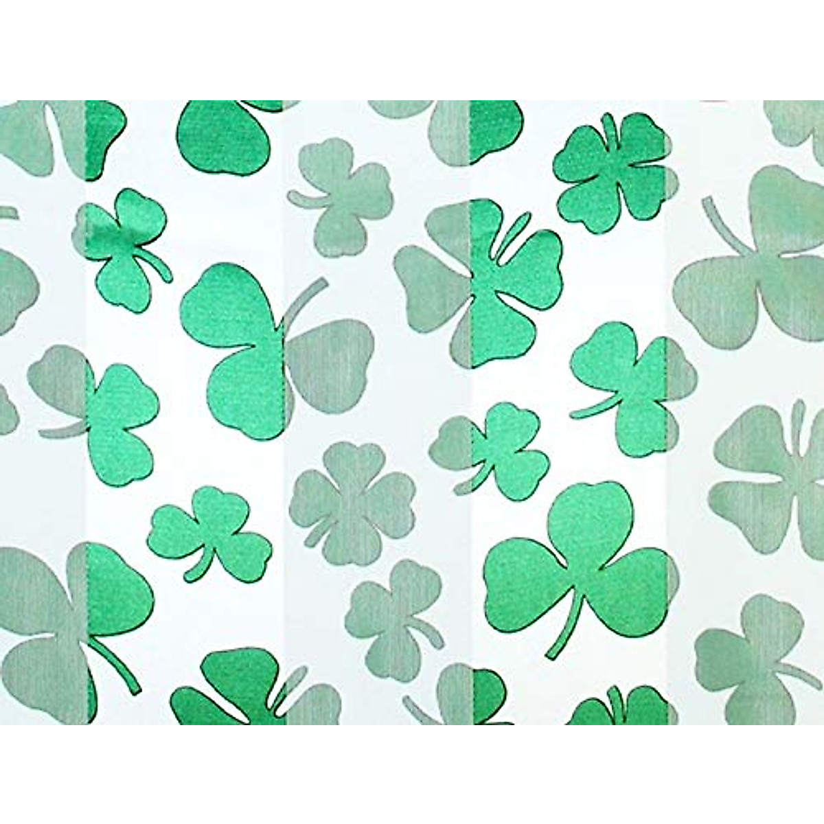 Rosemarie Collections Women's St. Patrick's Day Irish Clover Silky Stripe Lightweight Fashion Scarf (Shamrocks And 4 Leaf Clovers)
