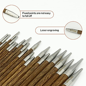 Ruidi 13 Pair Wing-Wood Round Interchangeable Loop Knitting Needle Set