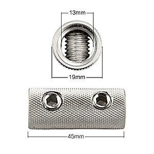ZOOKOTO 2Pcs 0/1 Gauge Wire Audio Car Brass Terminal Butt Connectors Car Stereo Power or Ground Wire Splice Coupler