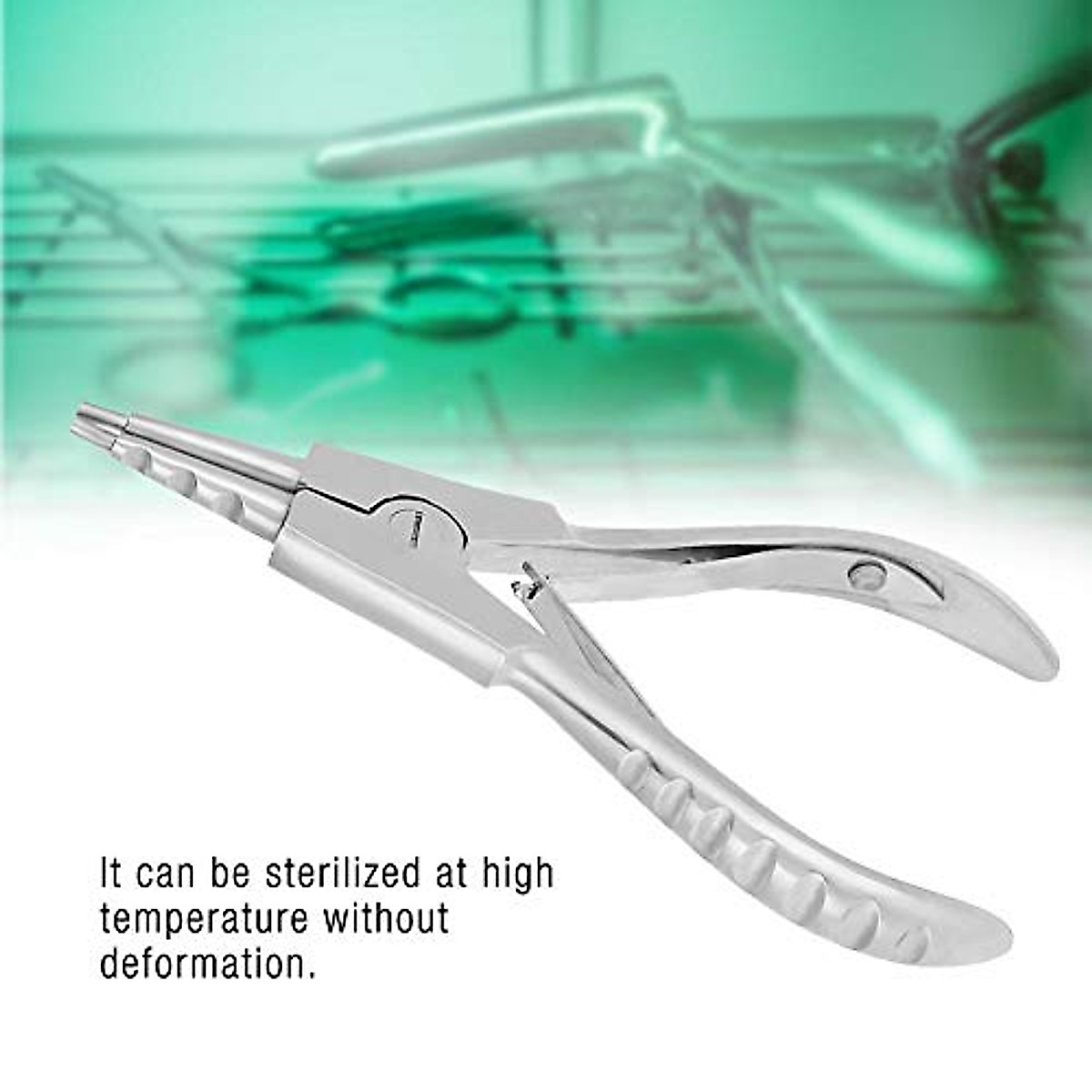 Ring Opening Pliers, Cimenn Surgical Steel Body Piercing Kits Ear Nose Lip Navel Tongue Septum Forcep Clamp Pliers Tool, Precision Circlip Pliers Retaining Clip Pliers Solid Spring Removal Tool