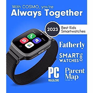JrTrack 2 SE Smart Watch for Kids by Cosmo | 4G Phone Calling & Text Messaging | SIM Card & Flexible Data Plans | GPS Tracker Watch for Kids | Children’s Smartphone Alternative (Black)