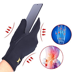 THX4COPPER Infused Compression Arthritis Glove,Carpal Tunnel, Typing, Support