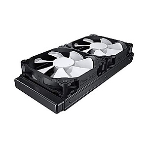 Phanteks (P-GO280MP_DBK01) Glacier One 280MP D-RGB AIO Liquid CPU Cooler, Infinity Mirror Pump Cap Design, 2X Silent 140mm MP PWM Fans, Black