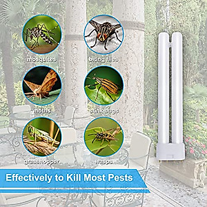 18W Bug Zapper Bulb Replacement for Stinger 2 Light Bulb - for Stinger Bug Zapper H Shaped Twin Tube Bulb Indoor Outdoor Bug Zapper Light Bulbs with 4 Pin Base