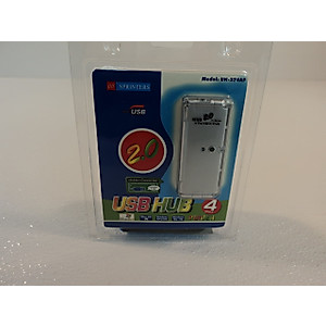 Sprinters Mini 4 Port USB Hub 2.0 Pocket Size Plug and Play UH-374AP