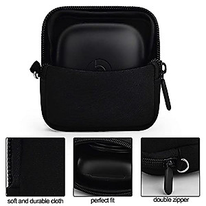 TOROTOP Case Compatible for Powerbeats Pro Case Cover,Anti-Lost & Shockproof Easy Carrying Silicone Case Accessories with Keychain and Soft Portable Storage Travel Carrying Case (Black)