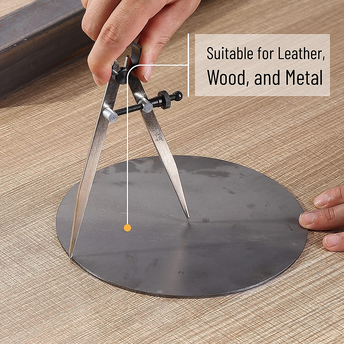 Mr. Pen- Adjustable Divider Leather Compass, 8 Inch, Lockable Metal Compass, Wing Dividers for Leather, Woodworking Compass, Compass for Woodworking, Large Compass for Woodworking, Wing Divider