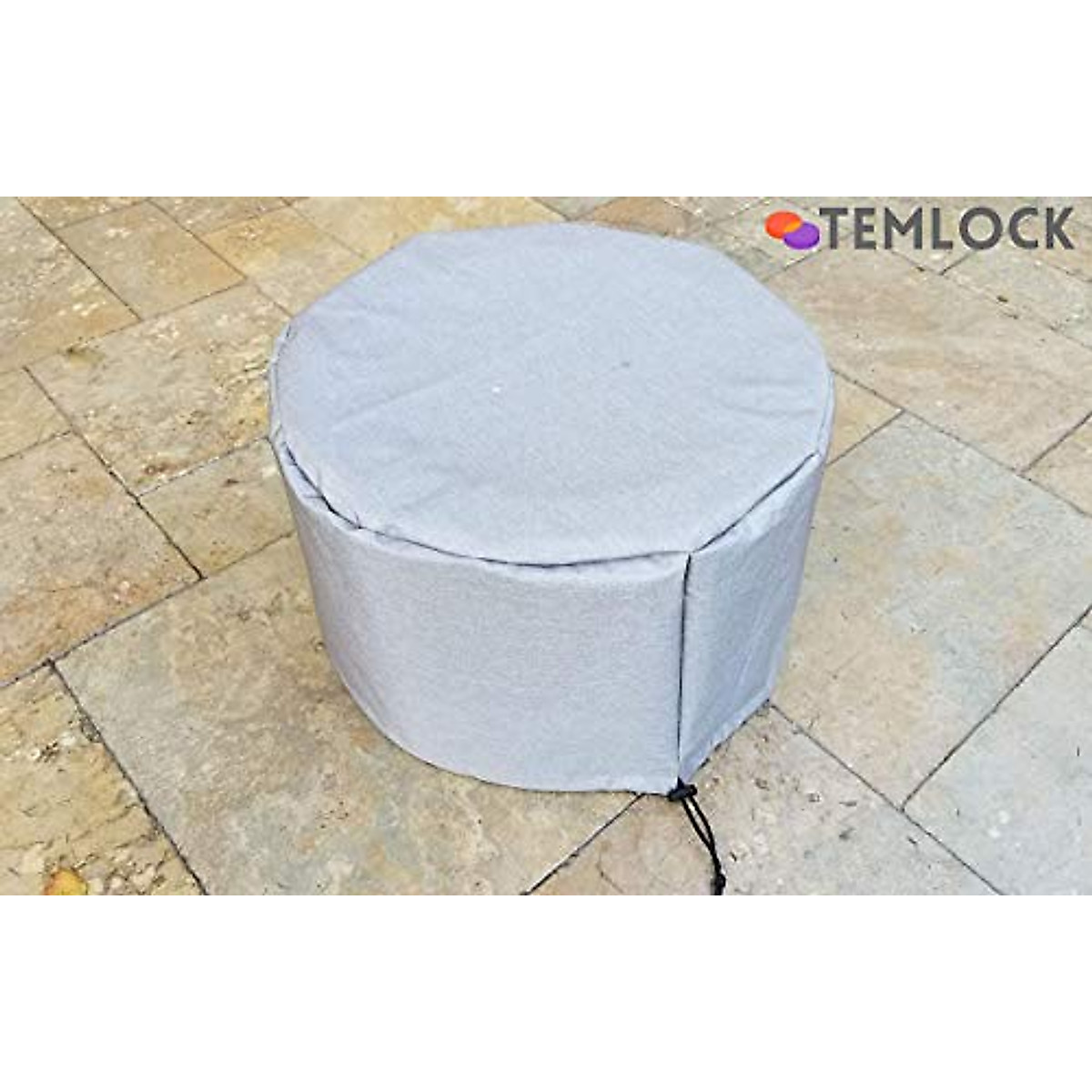 Cover Compatible for Breeo Fire Pit X Series 19 or Double Flame 19 - Fits Standard or Sear Plate model - Outdoor Water-resistant Fire Bowl Protective Cover - Temlock FPC-1000
