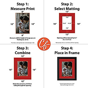 Craig Frames B550 Pre-Cut Mat Board for 19x27 Print, 24x32, Cardinal Red