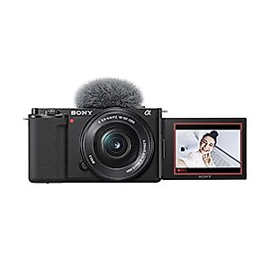 Sony Alpha ZV-E10 - APS-C Interchangeable Lens Mirrorless Vlog Camera Kit - Black