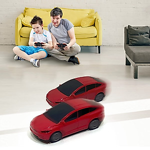 T-Power! Dynamic Remote Control Car 1:24 Scale RC Vehicle Great Gift for Children Remote Control Car Model with Falcon Door in Red Color