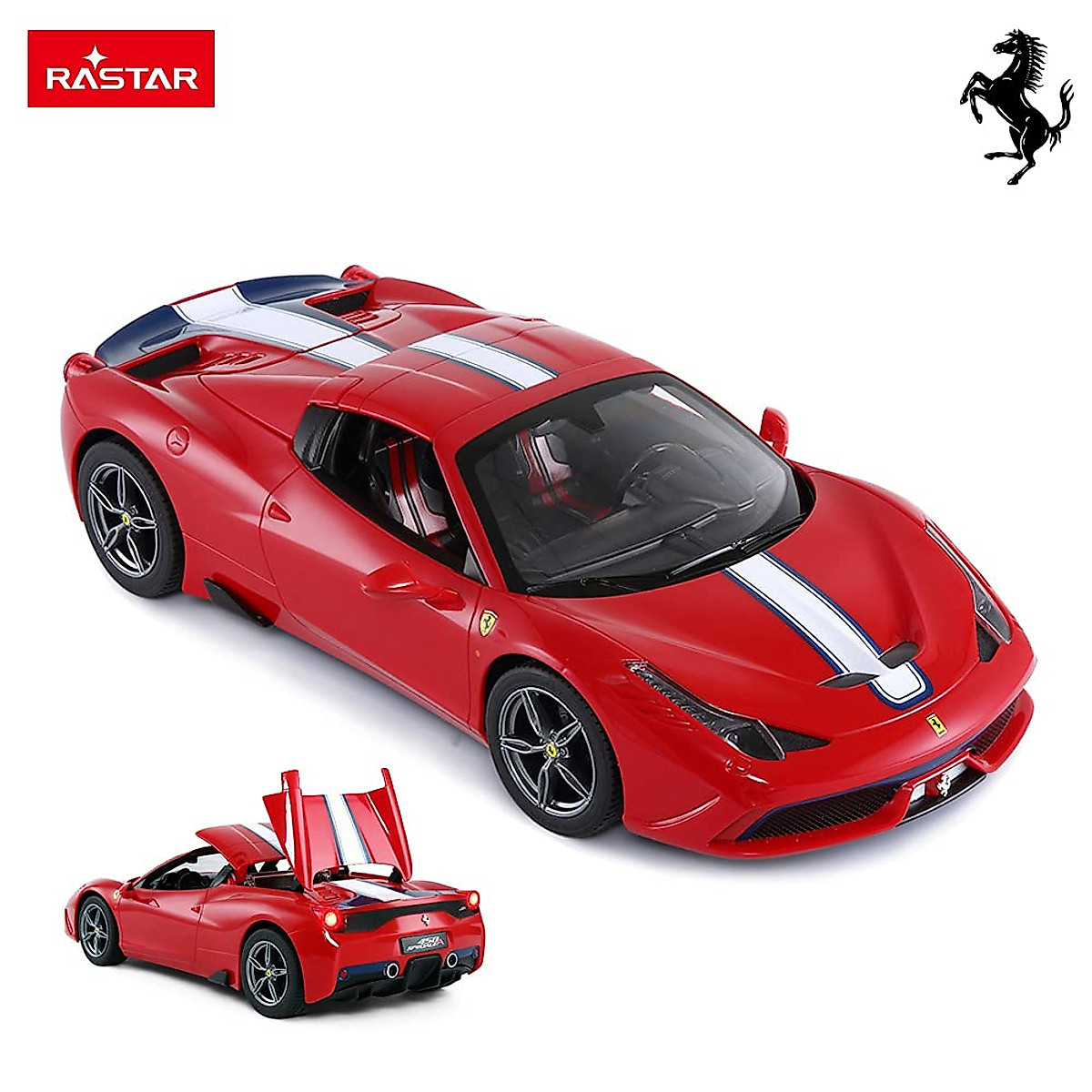 Rastar RC Car | Radio Remote Control Car 1/14 Scale Ferrari 458 Special A, Model Toy Car for Kids, Auto Open & Close, Red