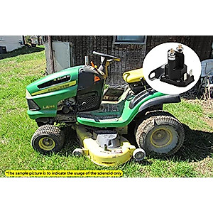 AM138068 Starter Solenoid Fit for John Deere Riding Mower, 725-04439 Solenoid for MTD Troy Bilt Cub Cad LT1042 RZT50 and John Deere LA145 L105 L130 Tractor, 12V Solenoid