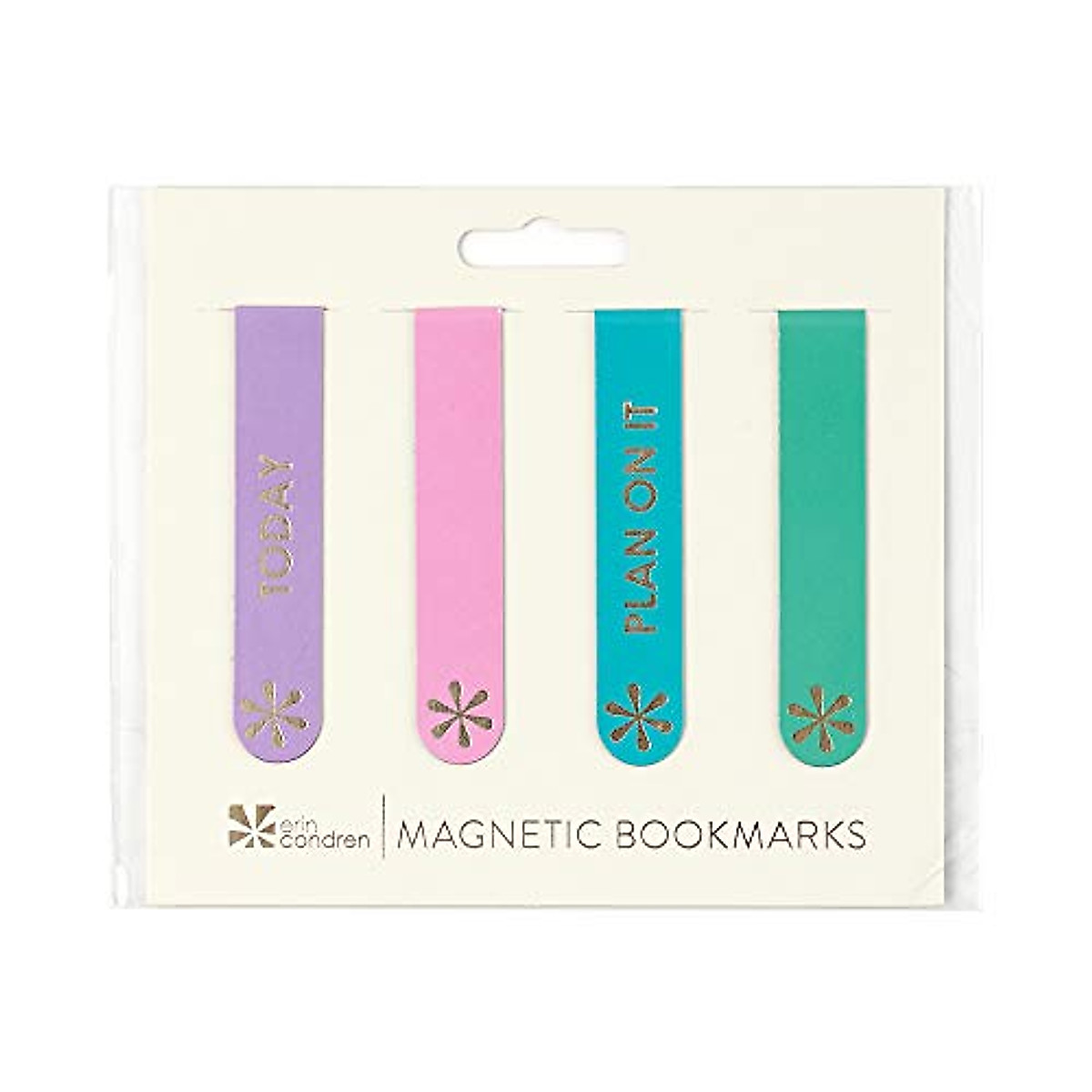 Erin Condren Designer Desk Accessories - Productivity Magnetic Bookmark Set of 4. Compatible with Erin Condren Spiral Notebooks, Planners, Agendas and Much More