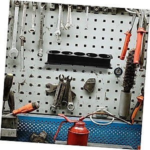 ANDRESLAD 1 Set Tool Organizer Tools Handheld Tool Holder Workshop Organizer Wall Mounted Storage Rack Power Tool Storage Rack Multifunctional Tool Storage Rack Hand Tool Holder Metal Black