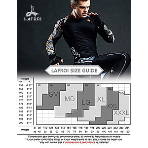 LAFROI Men's Quick Dry Cool Compression Fit Tights Leggings Waistband-YSK08 Dragon Size LG