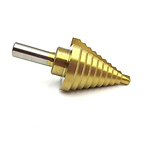 Innetoc 3/8" Shank Titanium Step Drill Bit, 1/4' to 1-3/8' in 1/8' Increments with SafePlastic Case|10 Steps