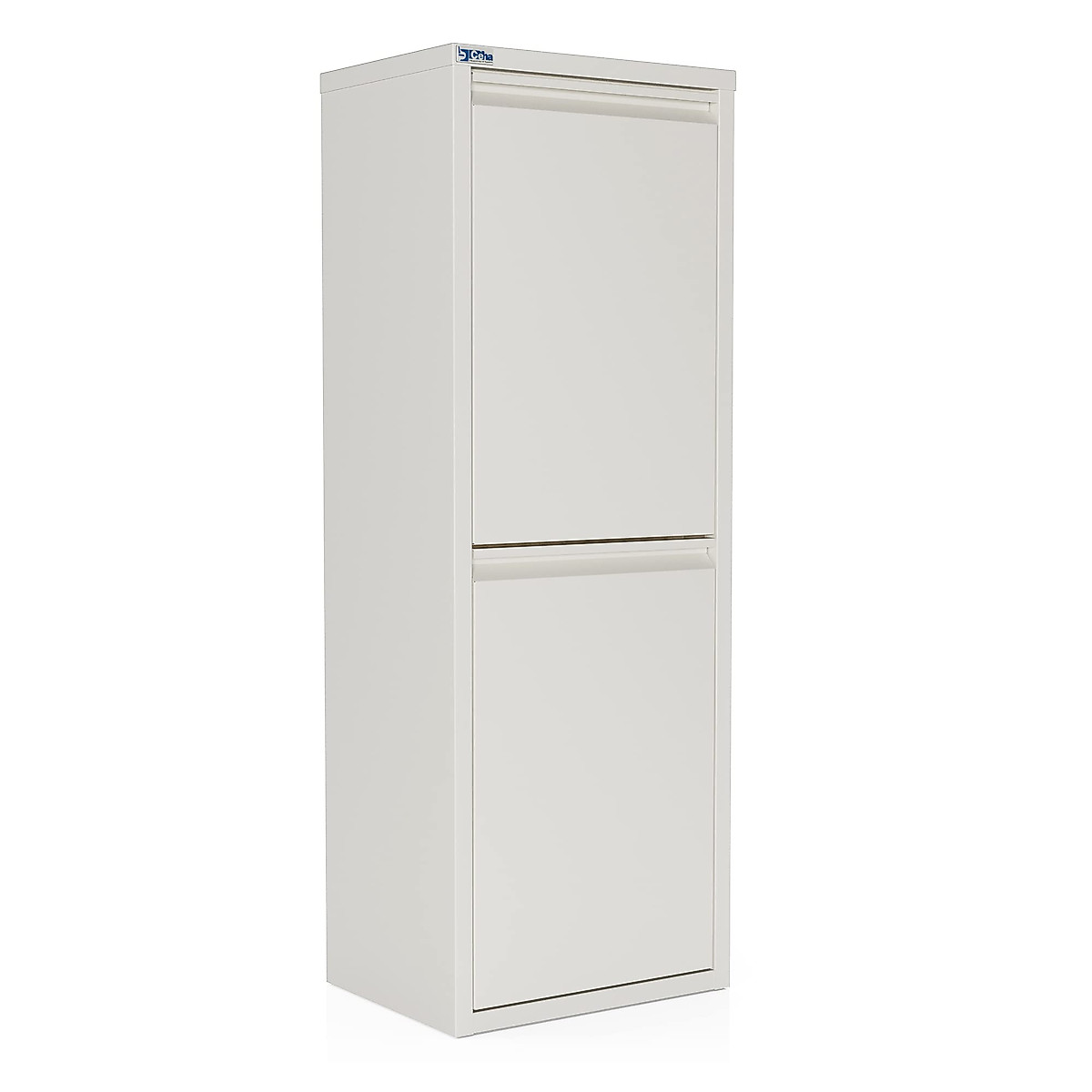 CEHA Metal Tilt-Out Multipurpose Cabinet with Hideaway Drawers- Durable Bathroom/Kitchen/Pantry/Kids' Room Organizer - Wall Mountable Versatile Separator, Double, 11" x 37" x 13", White