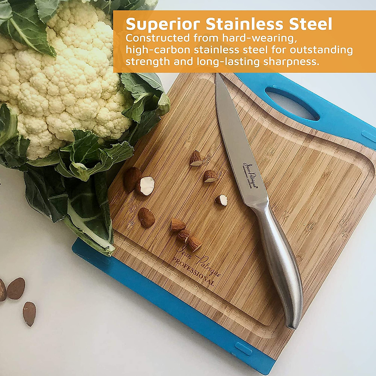 Jean-Patrique Chopaholic Kitchen Utility Knife 5" - Multipurpose Chef Knife - Razor Sharp, Stainless Steel Chefs Knife