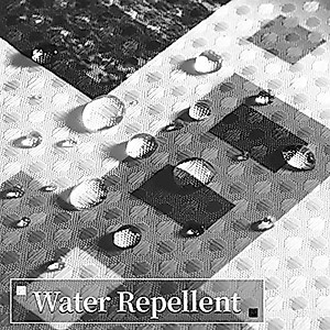 Awellife Black and White Shower Curtain Modern Gray Shower Curtains for Bathroom Waterproof Geometric Grey Shower Curtain Waffle Fabric Bathroom Curtain for Hotels, 72x72 inch