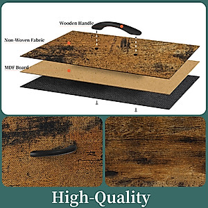 Yoobure Night Stand Set 2, Nightstand with 2 Fabric Drawers, Small Wood Nightstands for Bedroom, Bedside Tables with Drawers for Small Spaces, Large Storage Drawers Dresser for Dorm Bed Side Table