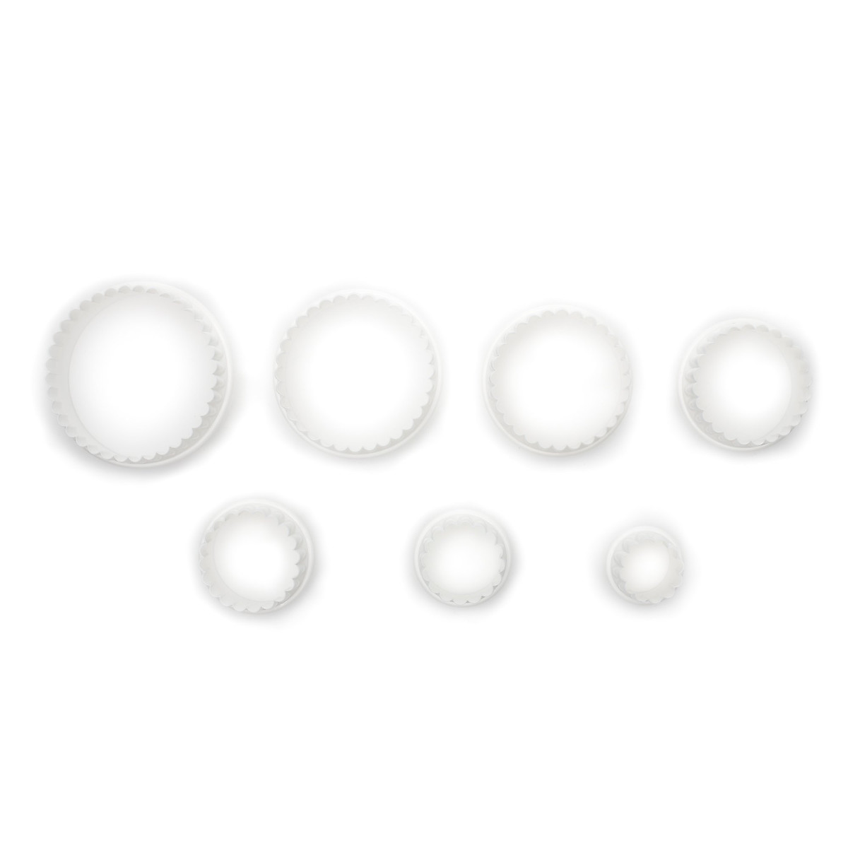 Fox Run Plain and Crinkled Double-Sided Cookie Cutters, Regular, Metallic