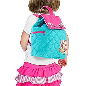 Stephen Joseph Kids' Unisex Toddler Back to School, Quilted Backpack, Hedgehog Turquoise, One Size