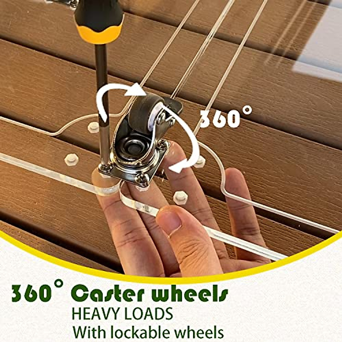 Rekerown 10"x14" Heavy Duty Acrylic Plant Stand with Wheels, Square Plexiglass Plant Caddy on Wheels - Outdoor Flower Pot Rack on Rollers - Indoor Dolly Holder Rolling Tray Coaster, Transparent 1PC