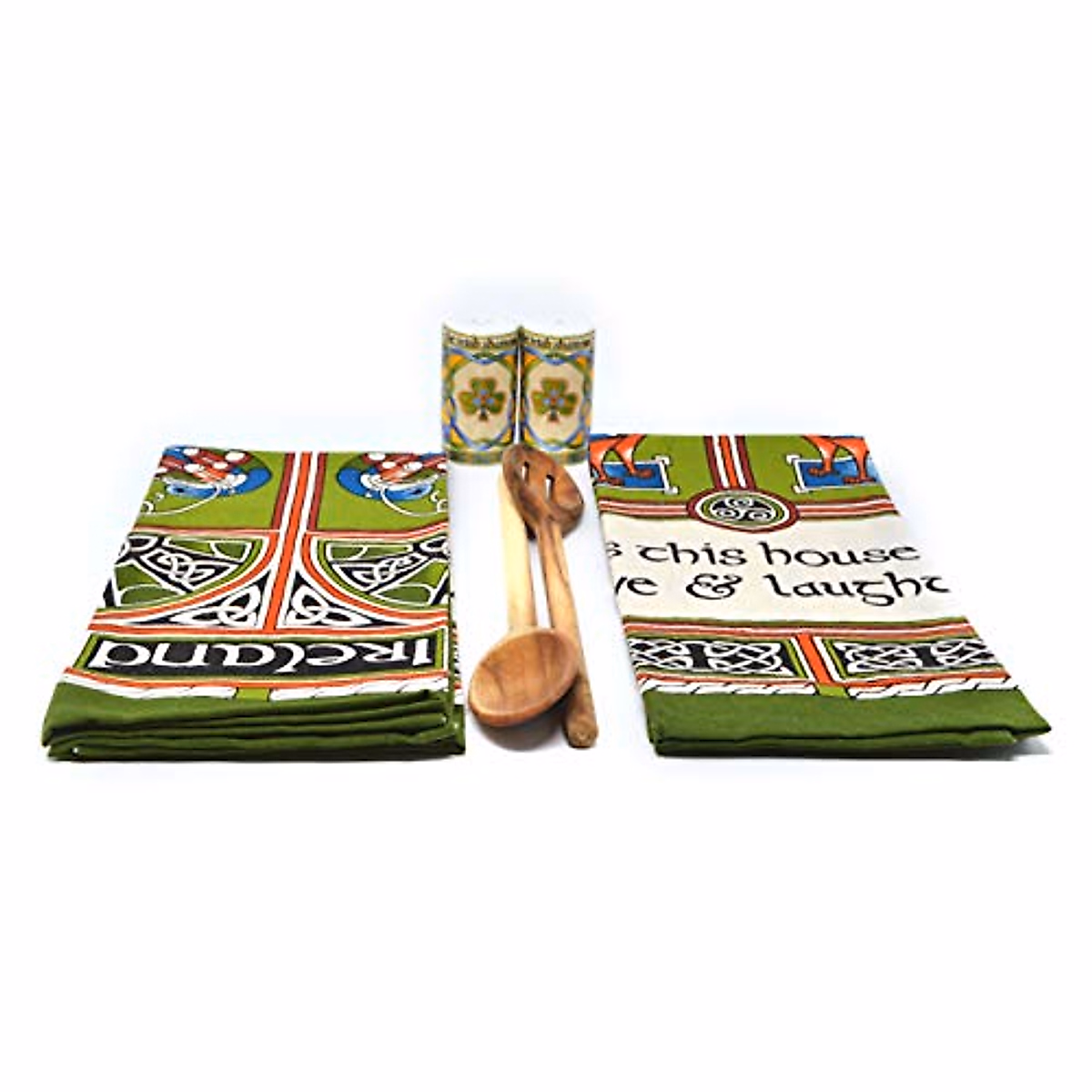Royal Tara Set 2 Tea Towels Celtic Peacock